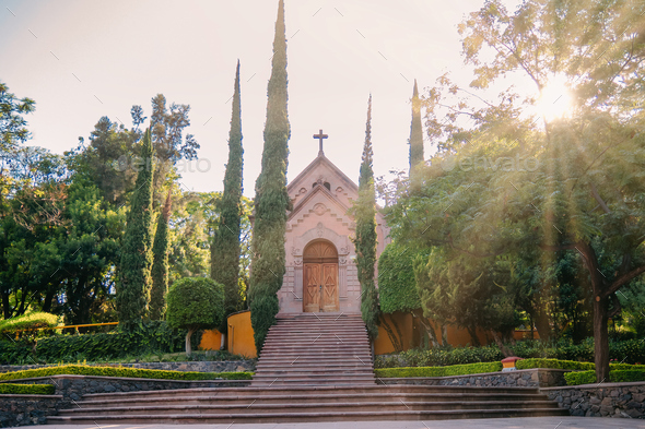 Church on Cerro de las Campanas in Queretaro, Mexico Stock Photo by ...