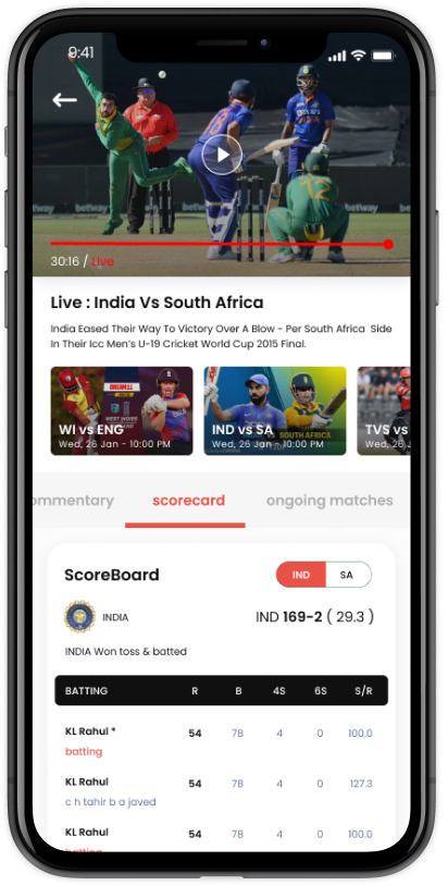 CricLive - Cricbuzz Clone Flutter UI Kit - Flutter App Template by ...