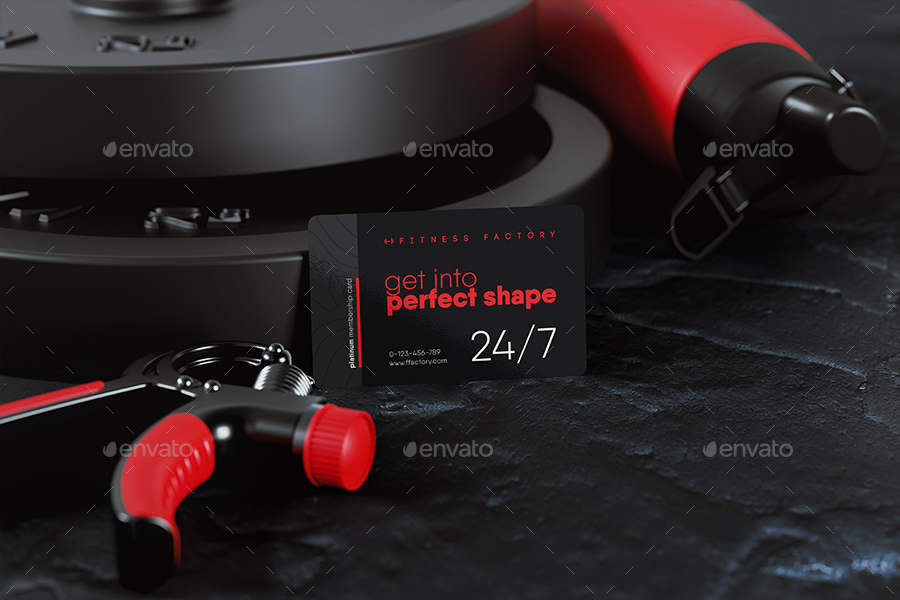 Gym Membership Card Different Scenes Mockup, Graphics | GraphicRiver