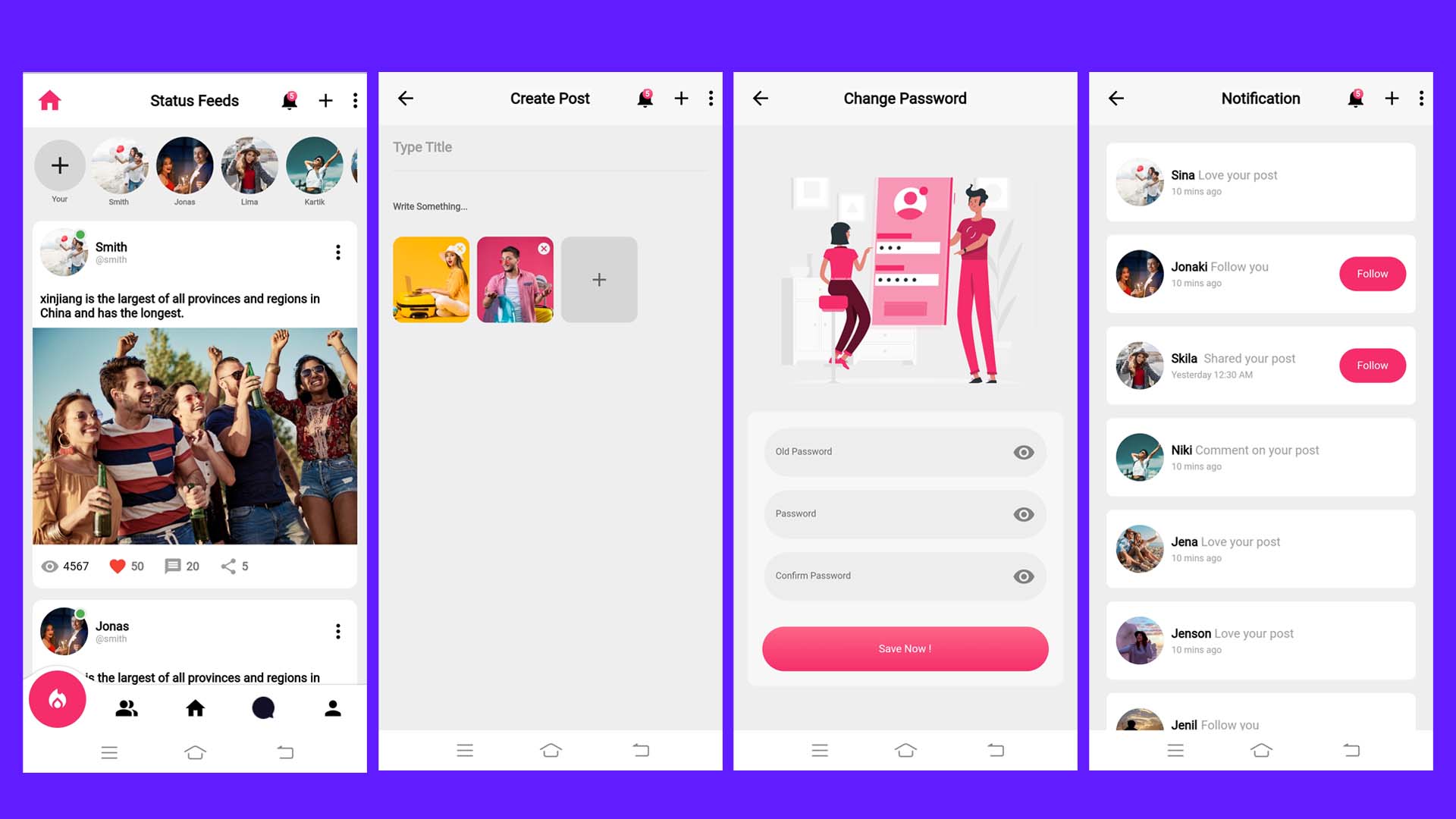 ChitChat - Social Network, Chat, Community Gathering - Flutter Mobile ...