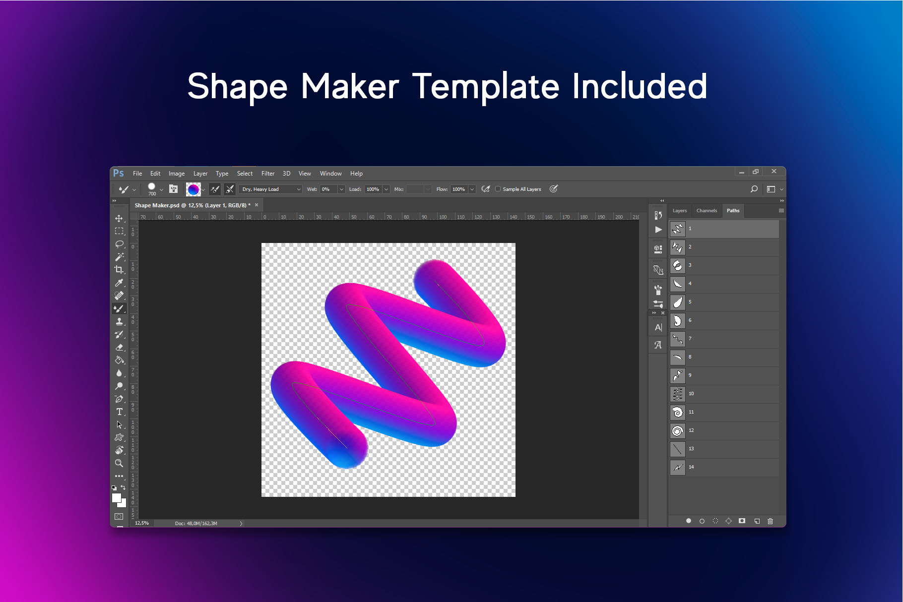 3D Fluid Mixer Brush Gradients for Adobe Photoshop, Add-ons | GraphicRiver