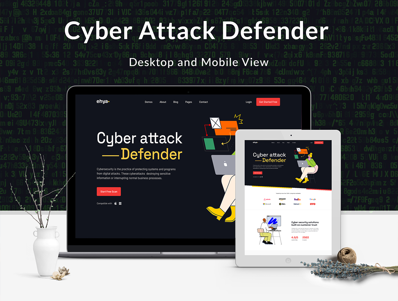 Defender Security - Landing Page UI Kit Figma Version Template by ...