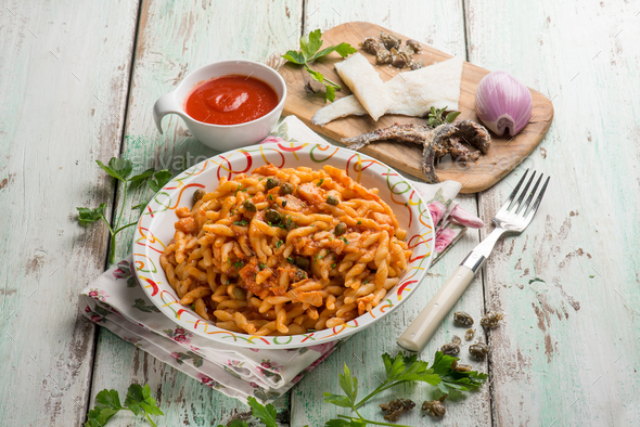 trofie pasta with cod fish ragout Stock Photo by MarcoMayer | PhotoDune