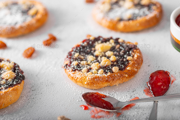 Mini pies with jam Stock Photo by PeteerS | PhotoDune