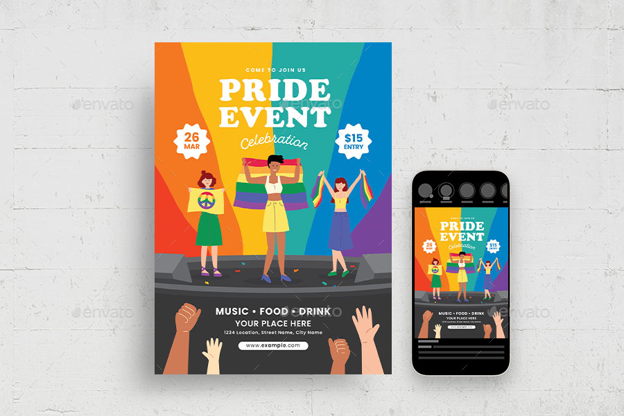 LGBT Pride Event Flyer Template, Print Templates | GraphicRiver