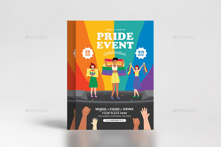 LGBT Pride Event Flyer Template, Print Templates | GraphicRiver