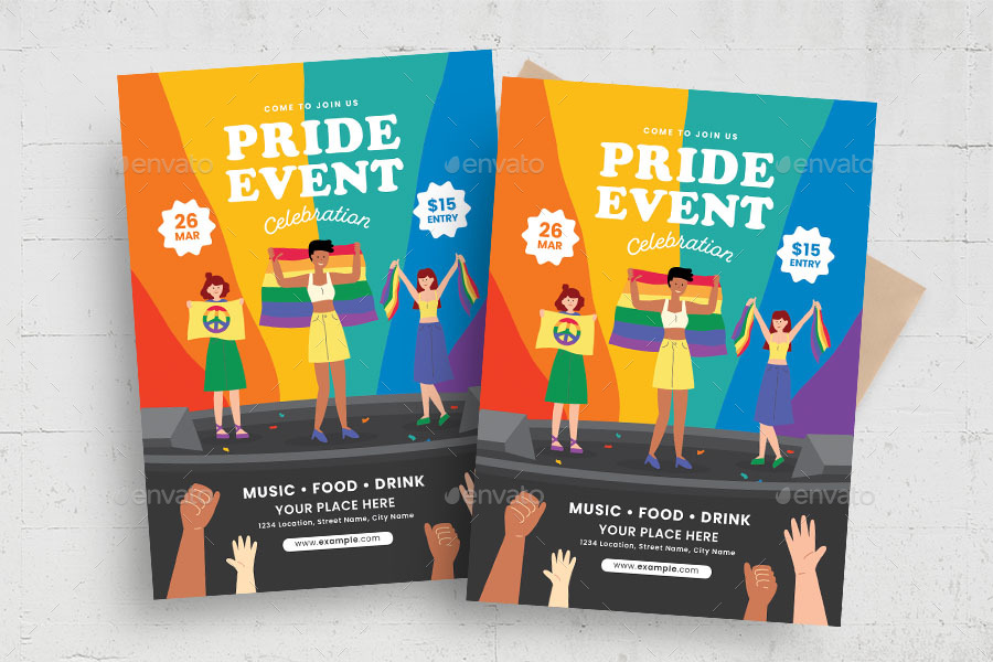 LGBT Pride Event Flyer Template, Print Templates | GraphicRiver