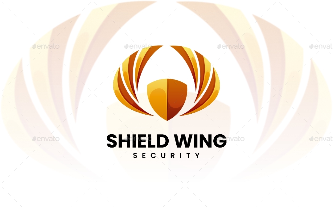Shield Wings Gradient Logo Template, Logo Templates | GraphicRiver