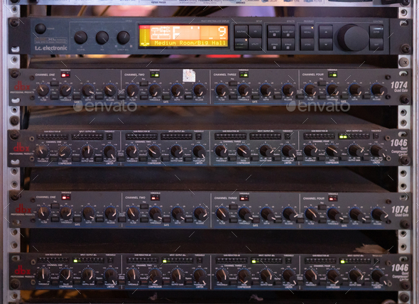 Mixes on CD players or track at nightclub during party for DJ ...