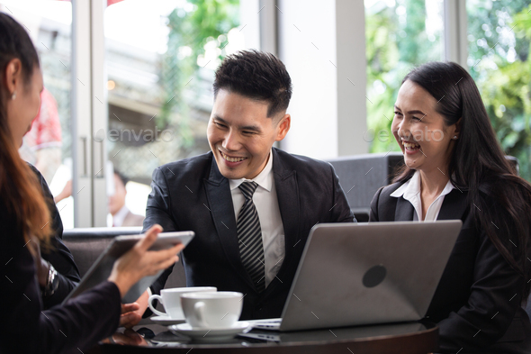 Group of diversity business people meeting client consultations Stock ...