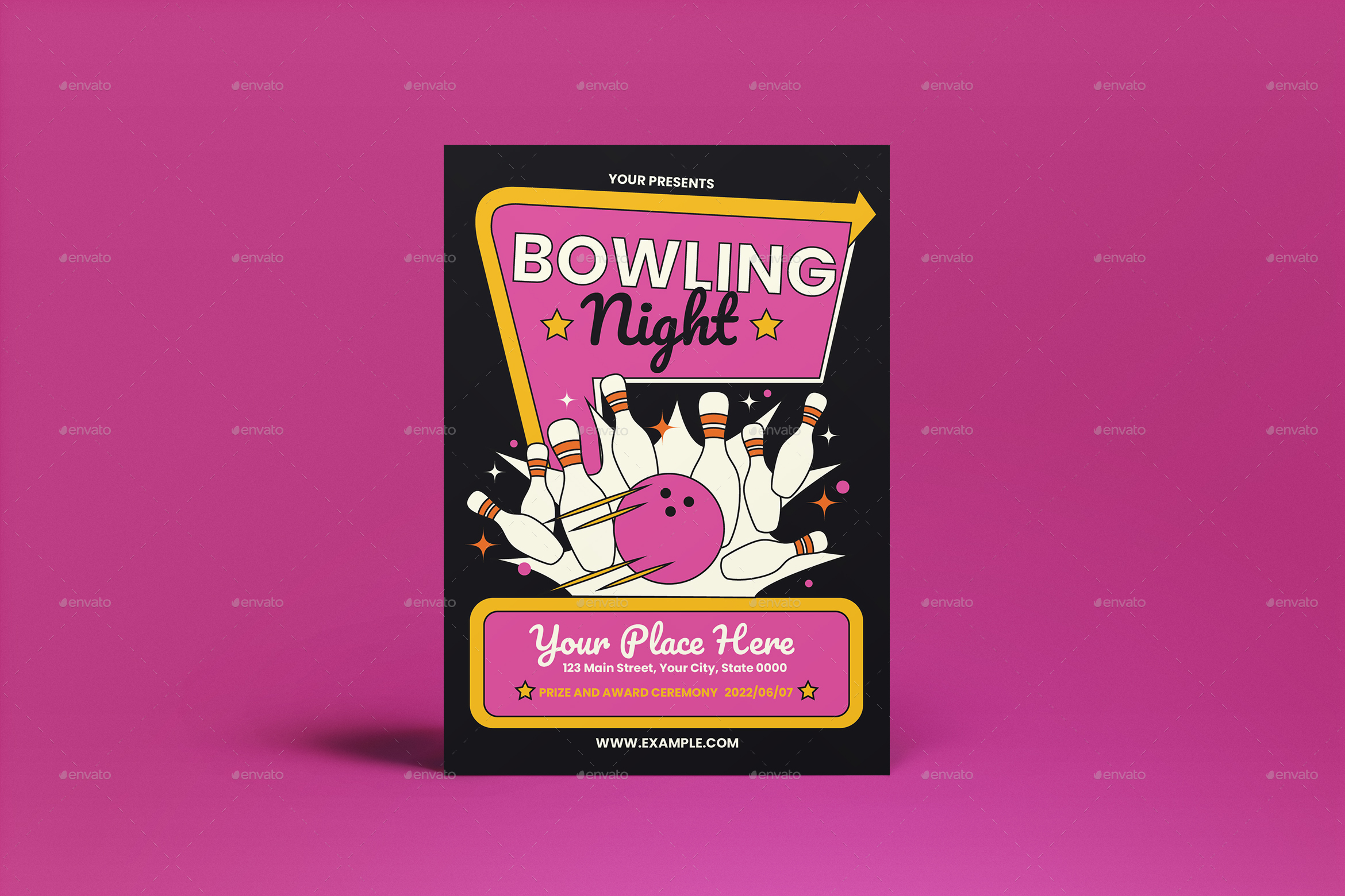 Bowling Night Flyer, Print Templates | GraphicRiver