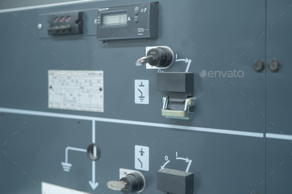 Industrial electric switch panel power plant in industry factory ...