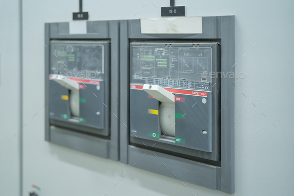 Industrial electric switch panel power plant in industry factory ...
