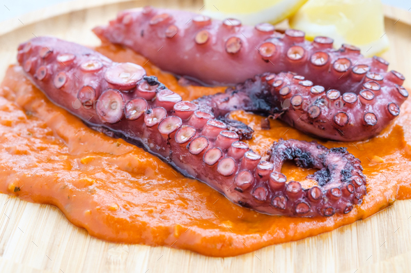 Octopus with romesco sauce Stock Photo by Alex9500 | PhotoDune