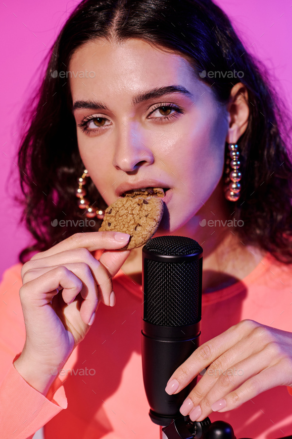 Biting Cookie For ASMR Content Stock Photo by AnnaStills | PhotoDune