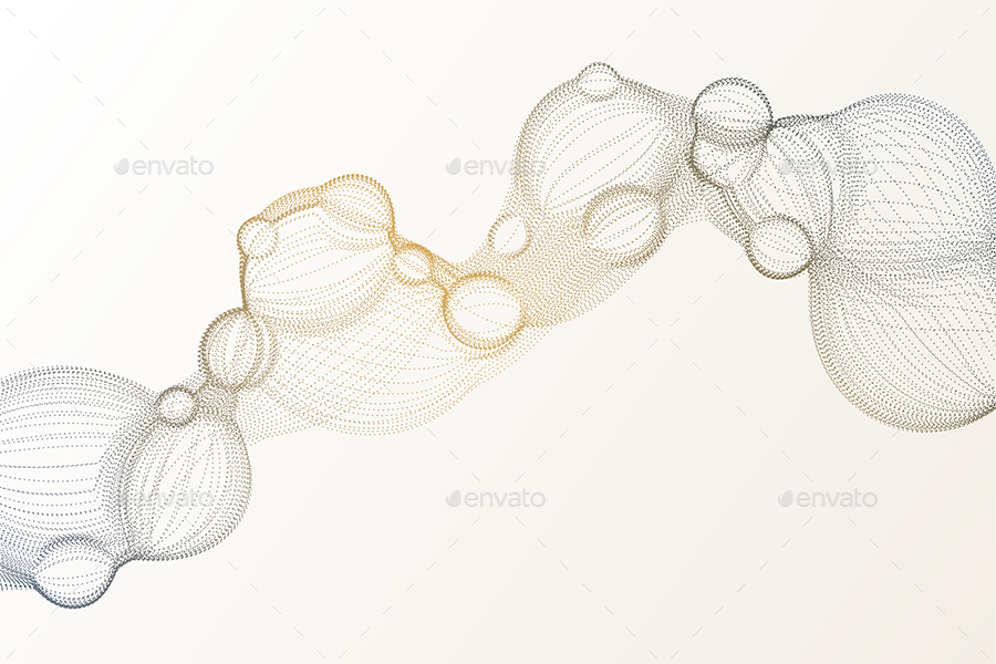 Gradient Bubble Particles Wave Backgrounds, Graphics | GraphicRiver