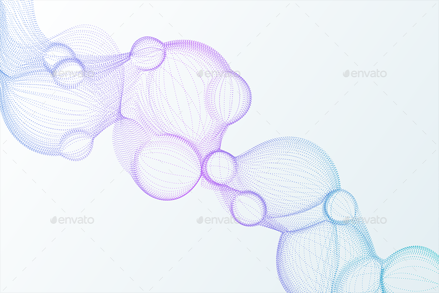 Gradient Bubble Particles Wave Backgrounds, Graphics | GraphicRiver