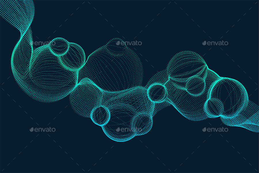 Gradient Bubble Particles Wave Backgrounds, Graphics | GraphicRiver