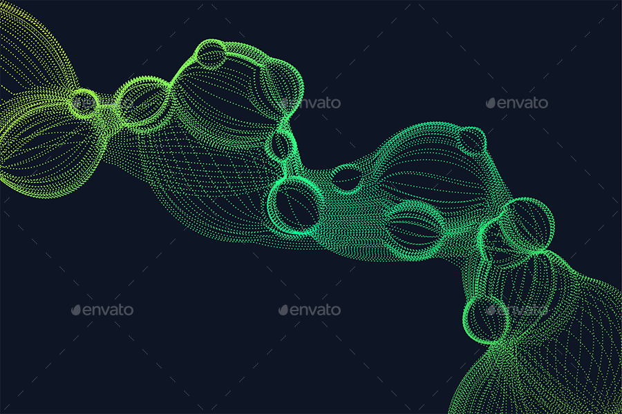 Gradient Bubble Particles Wave Backgrounds, Graphics | GraphicRiver