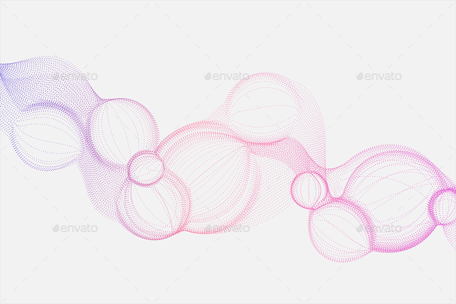 Gradient Bubble Particles Wave Backgrounds, Graphics | GraphicRiver