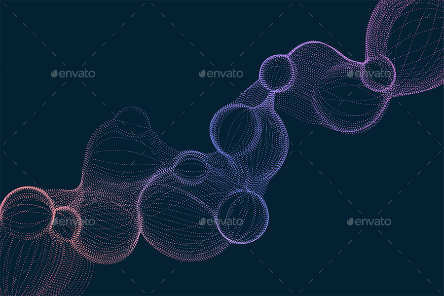 Gradient Bubble Particles Wave Backgrounds, Graphics | GraphicRiver