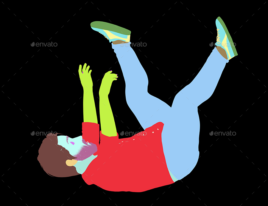 Man Falling Down, Graphics | GraphicRiver