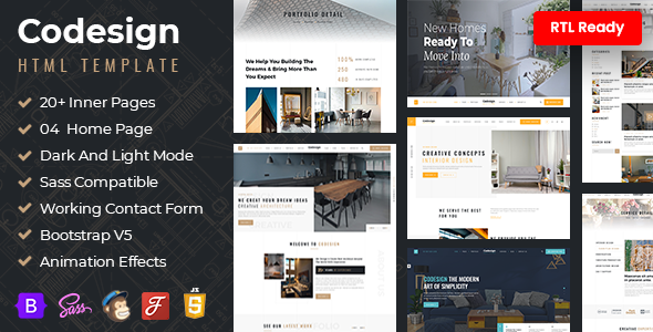 CoDesign - Architect & Interior Design HTML Template + RTL by DexignZone
