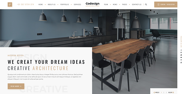 Codesign Architect And Interior Design Html Template Rtl By Dexignzone