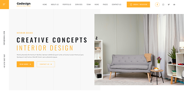 Codesign Architect And Interior Design Html Template Rtl By Dexignzone