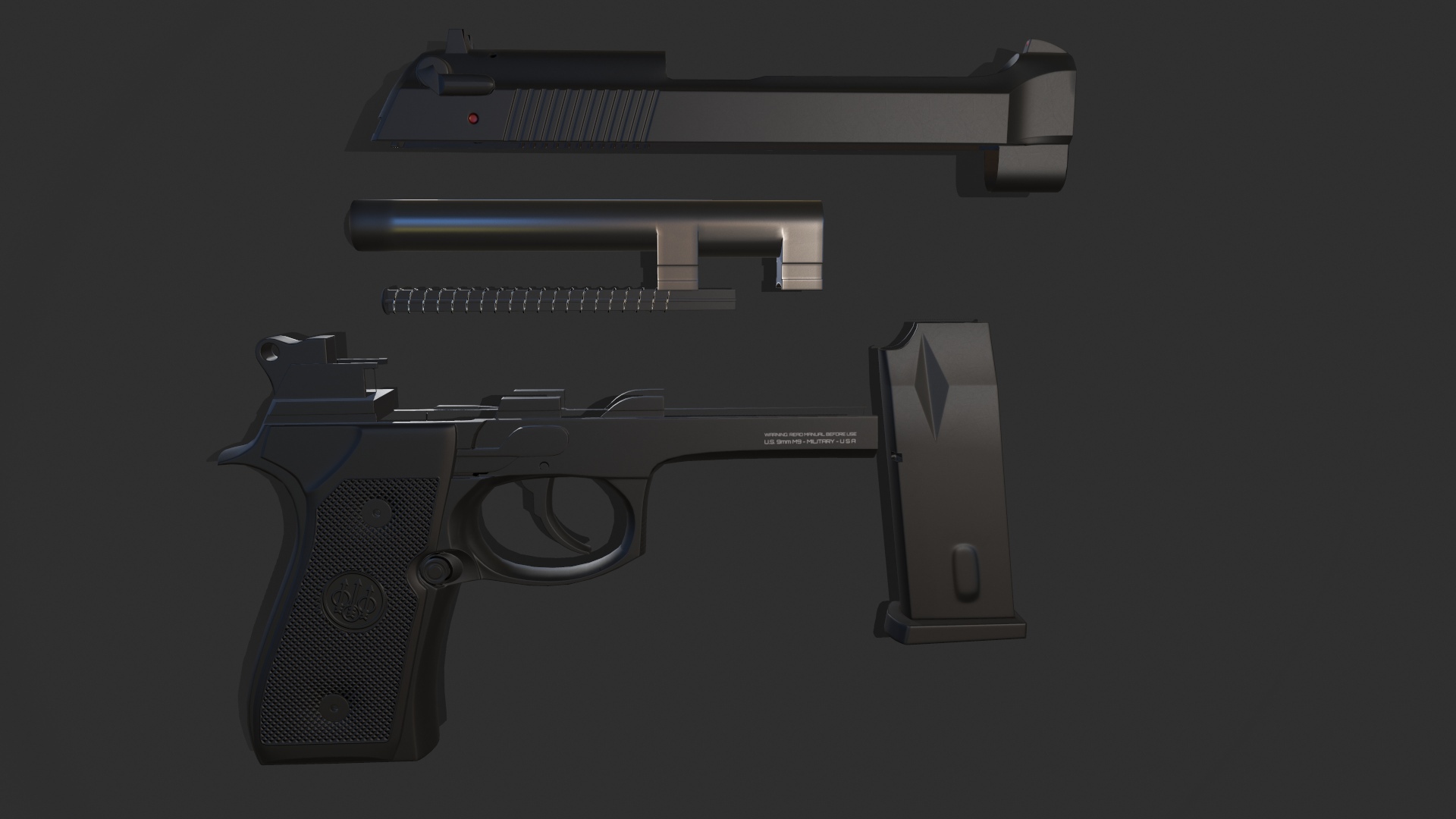 Beretta m92fs by lebdevigormod | 3DOcean