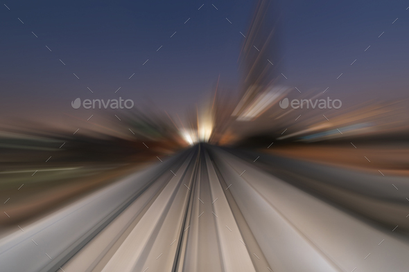 Train view on railway in transportation. Station terminal Stock Photo ...