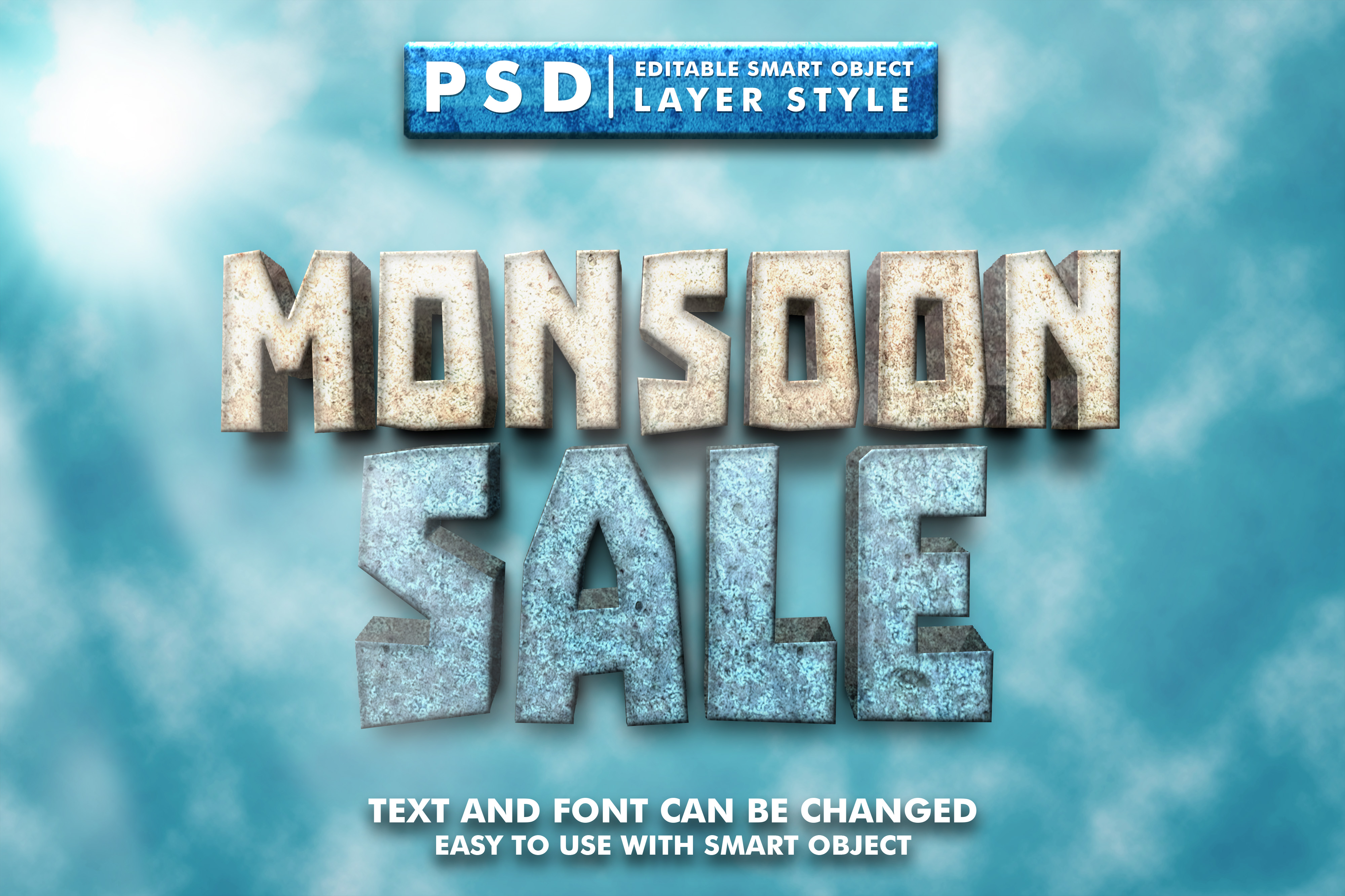 Monsoon 3D Text Effect, Add-ons | GraphicRiver
