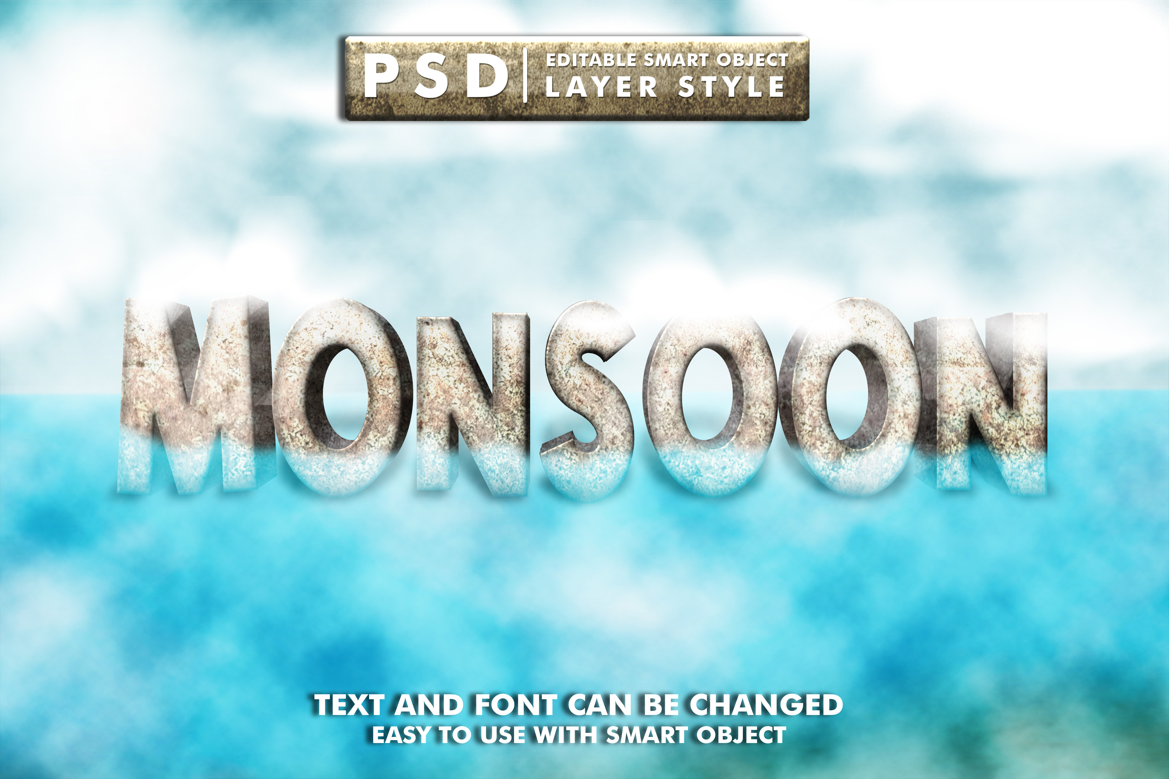 Monsoon 3D Text Effect, Add-ons | GraphicRiver
