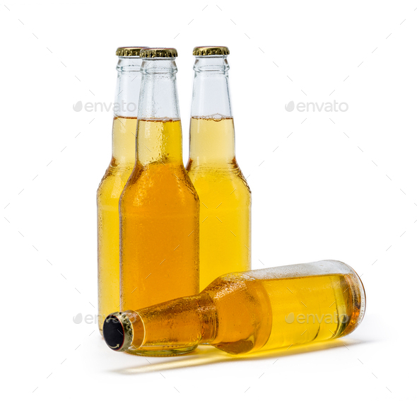 Set of beer bottles isolated Stock Photo by FabrikaPhoto | PhotoDune