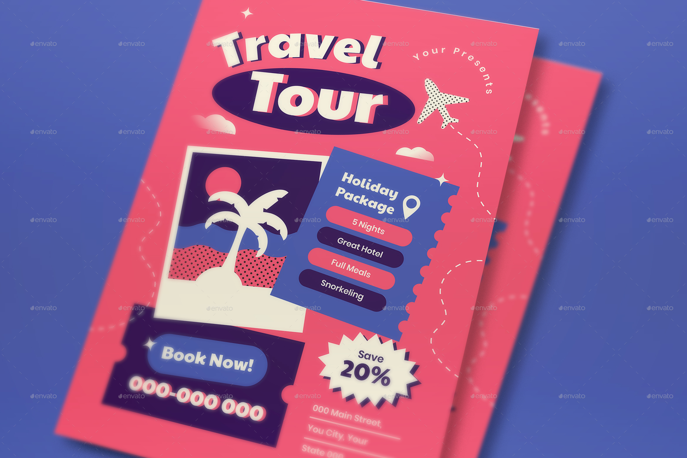 Travel Tour Flyer Set, Print Templates | GraphicRiver