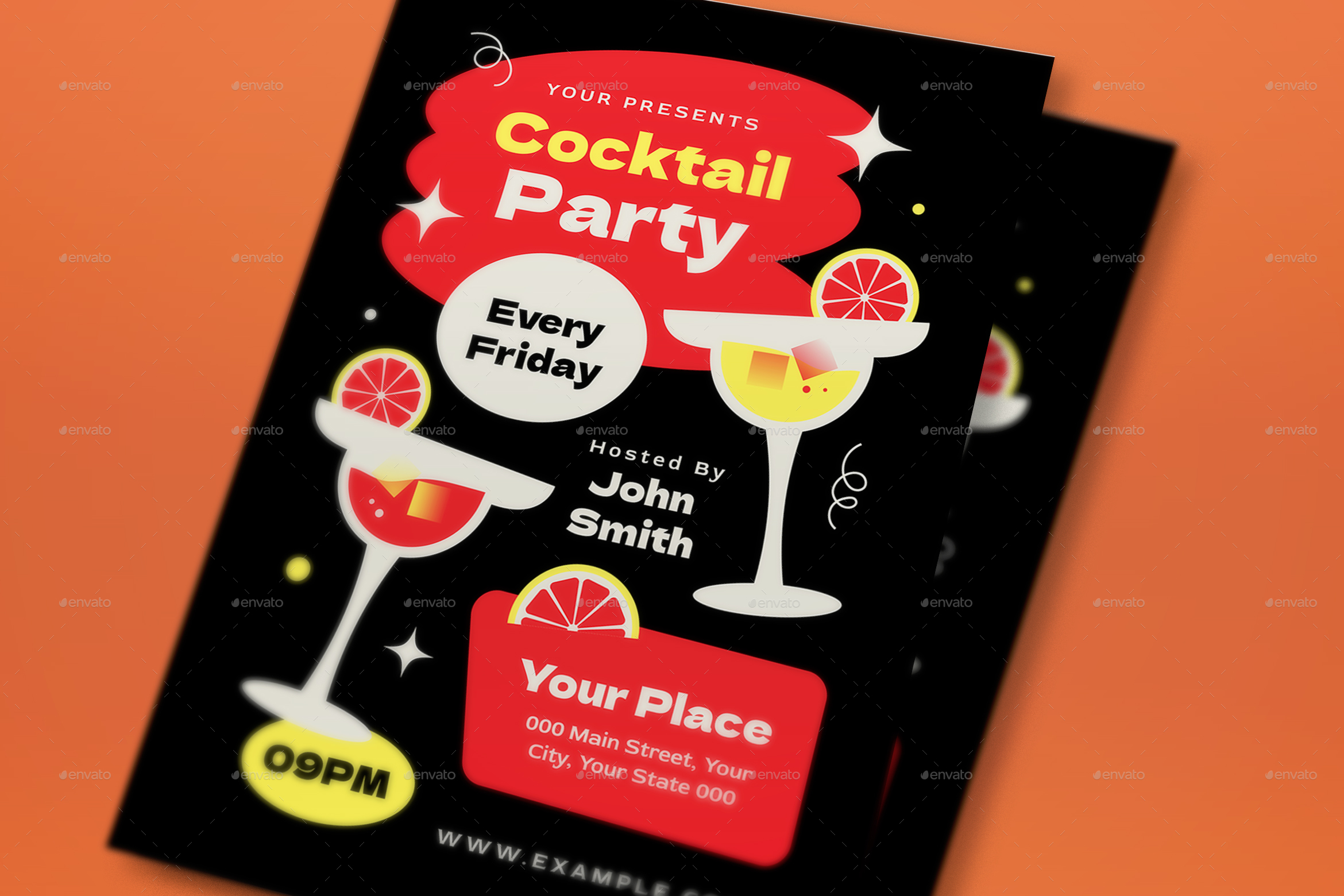 Cocktail Party Flyer Set, Print Templates | GraphicRiver
