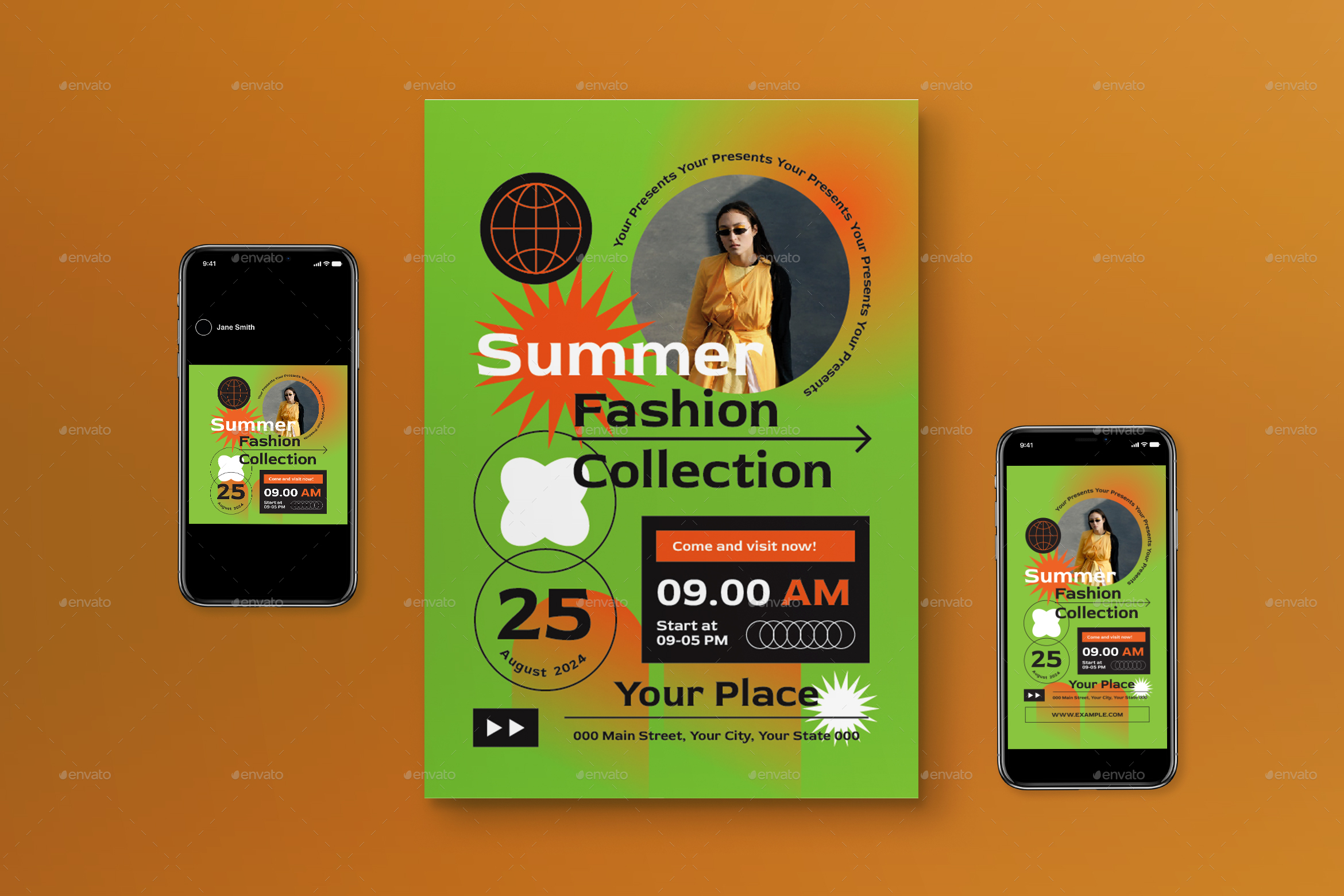 Summer Fashion Collection Flyer Set, Print Templates | GraphicRiver