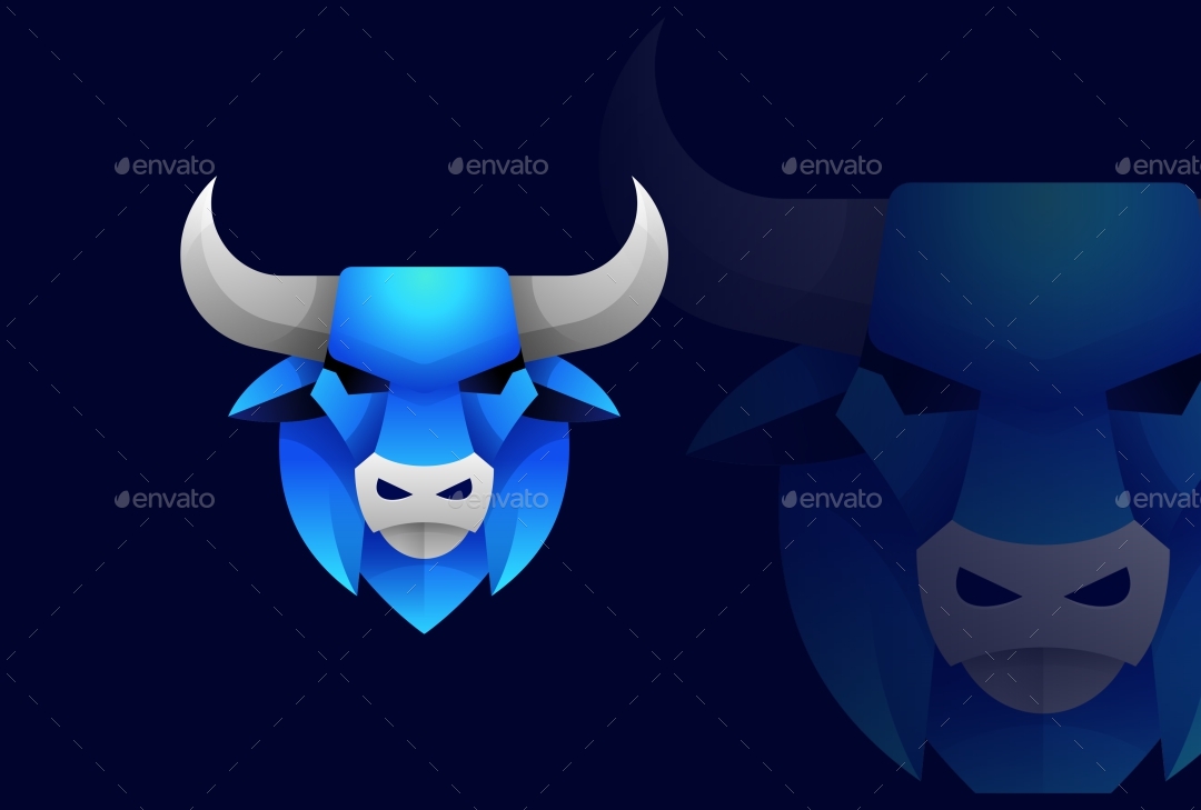 Bull Gradient Logo Template, Logo Templates | GraphicRiver