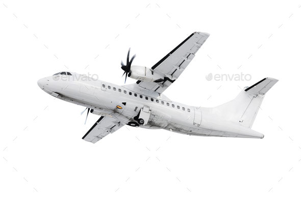 White airplane Stock Photo by macniak | PhotoDune