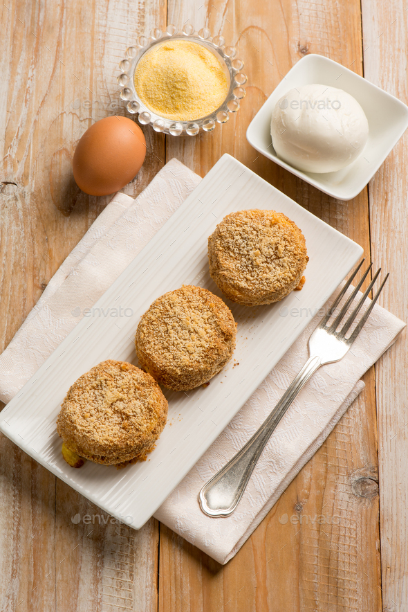 mozzarella in carrozza traditional italian food Stock Photo by MarcoMayer