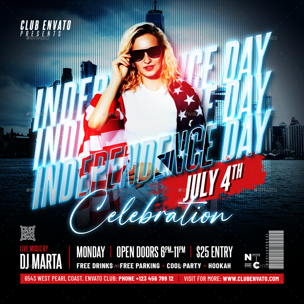 Independence Day Flyer Template, Print Templates | GraphicRiver