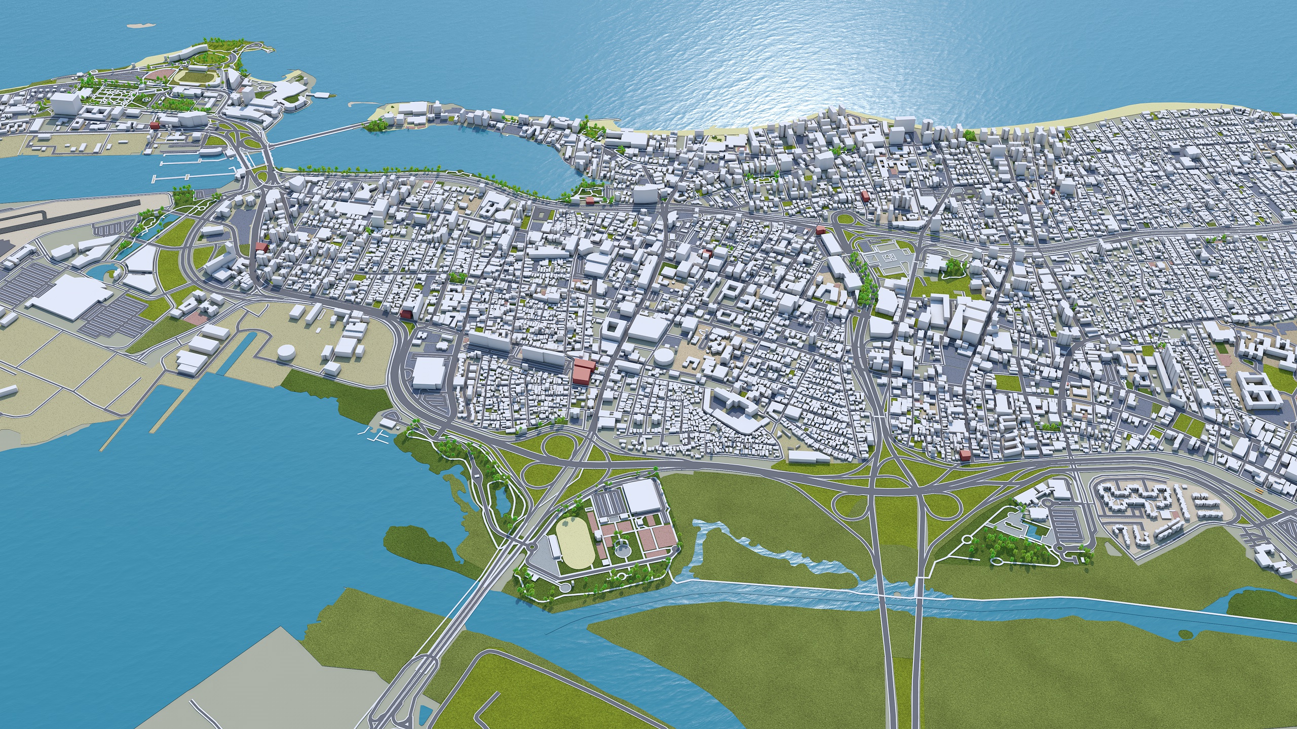 Puerto city Rico 3d model 200km by TurboCG | 3DOcean