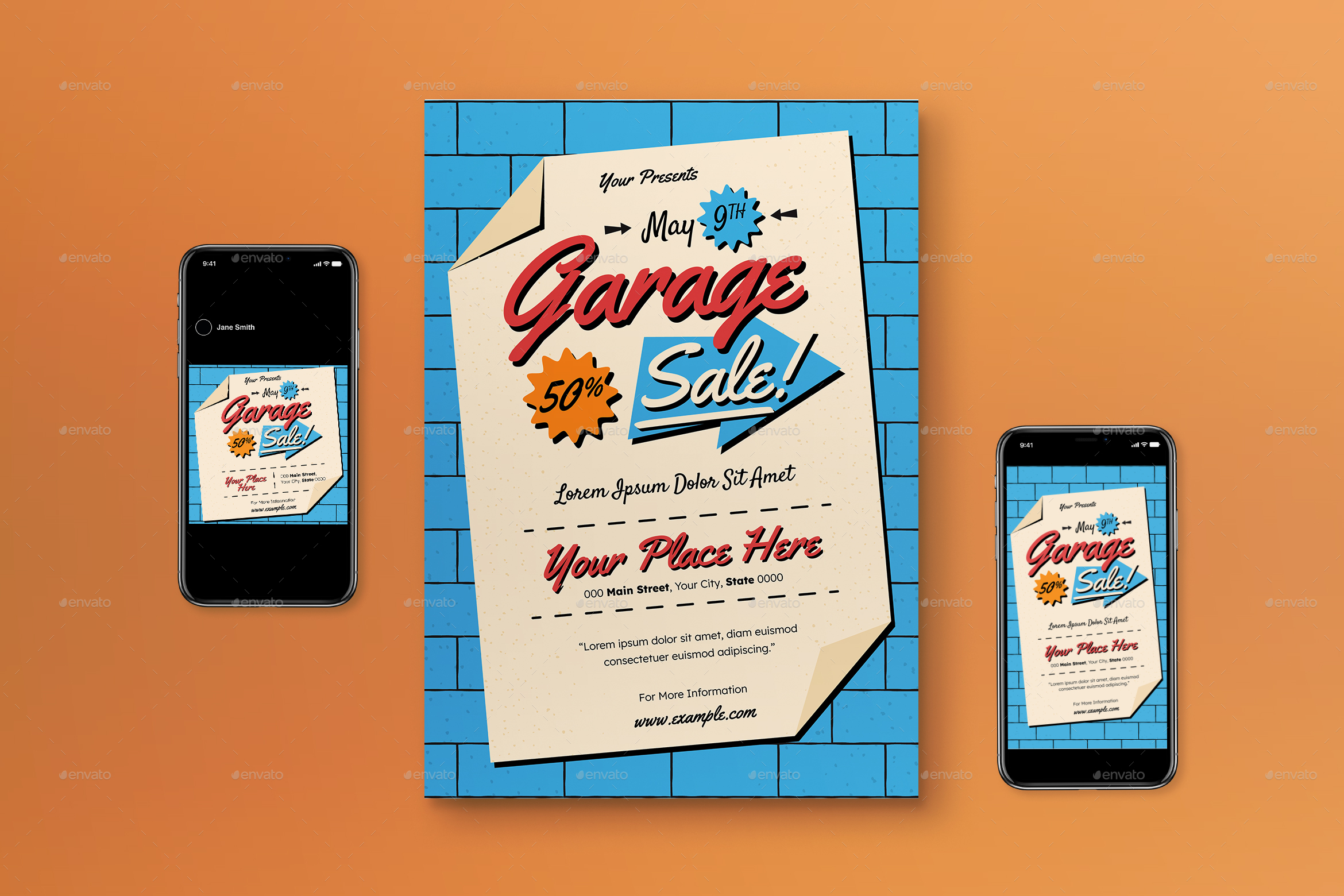 Garage Sale Flyer Set, Print Templates | GraphicRiver