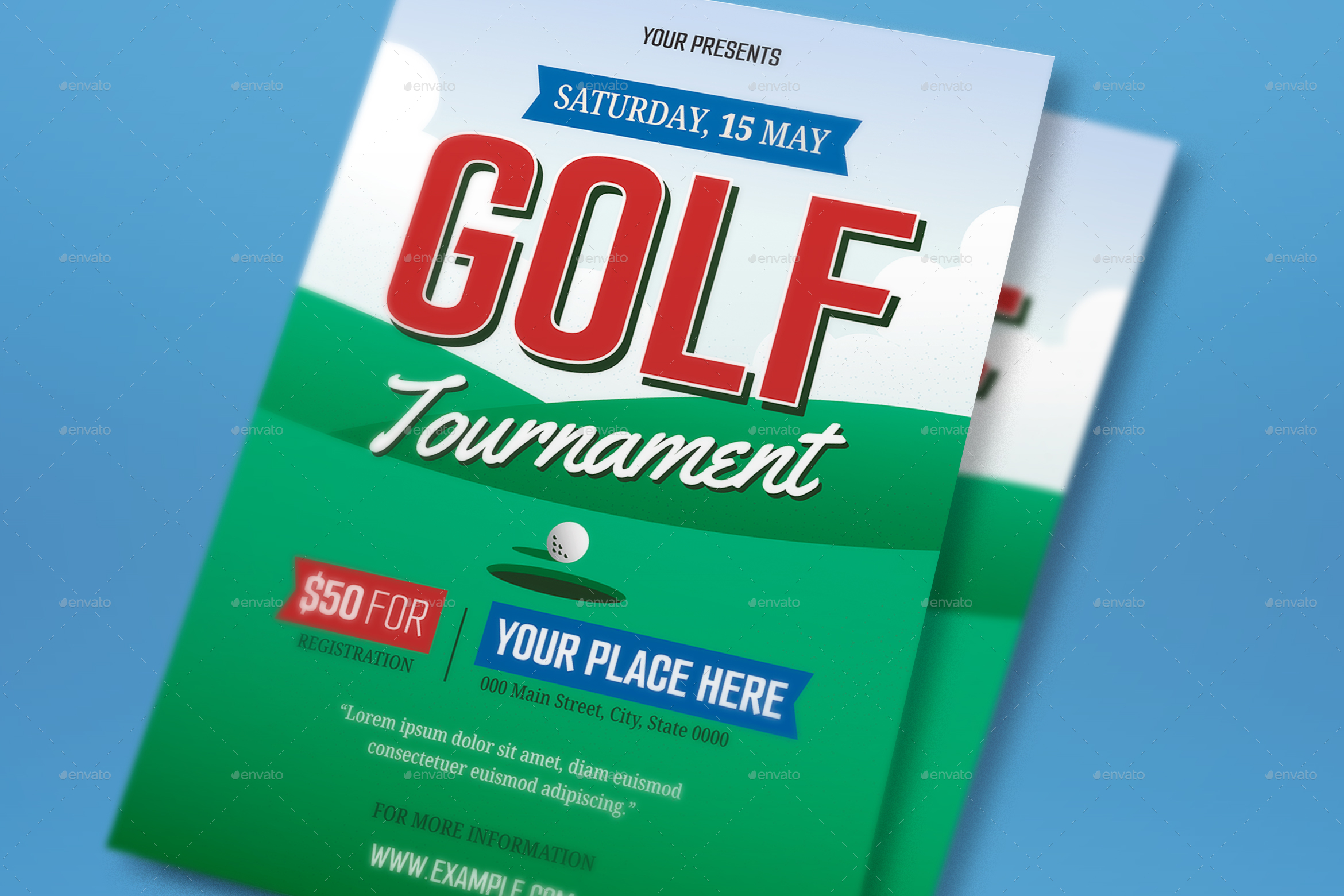 Golf Tournament Flyer Set, Print Templates | GraphicRiver
