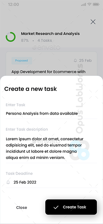 Task Management App UI Kit | Project Management App UI | Workforce ...