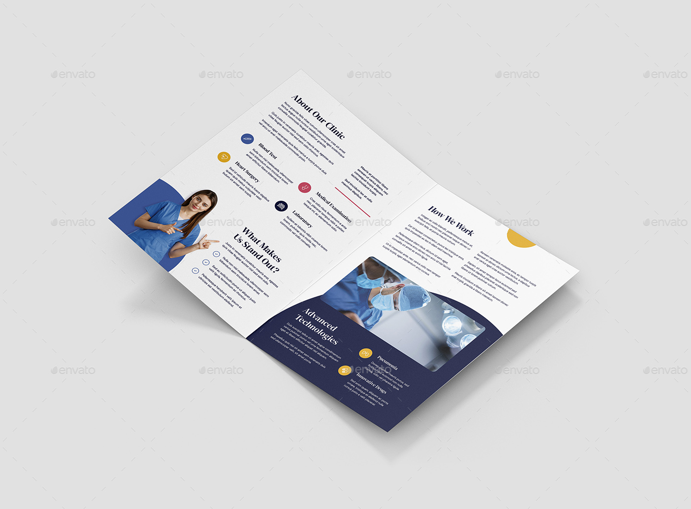 Medical Services Brochure Bi-Fold, Print Templates | GraphicRiver