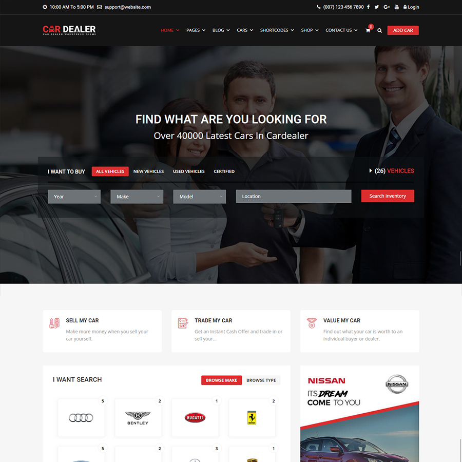 Car Dealer - Automotive Responsive WordPress Theme by ...