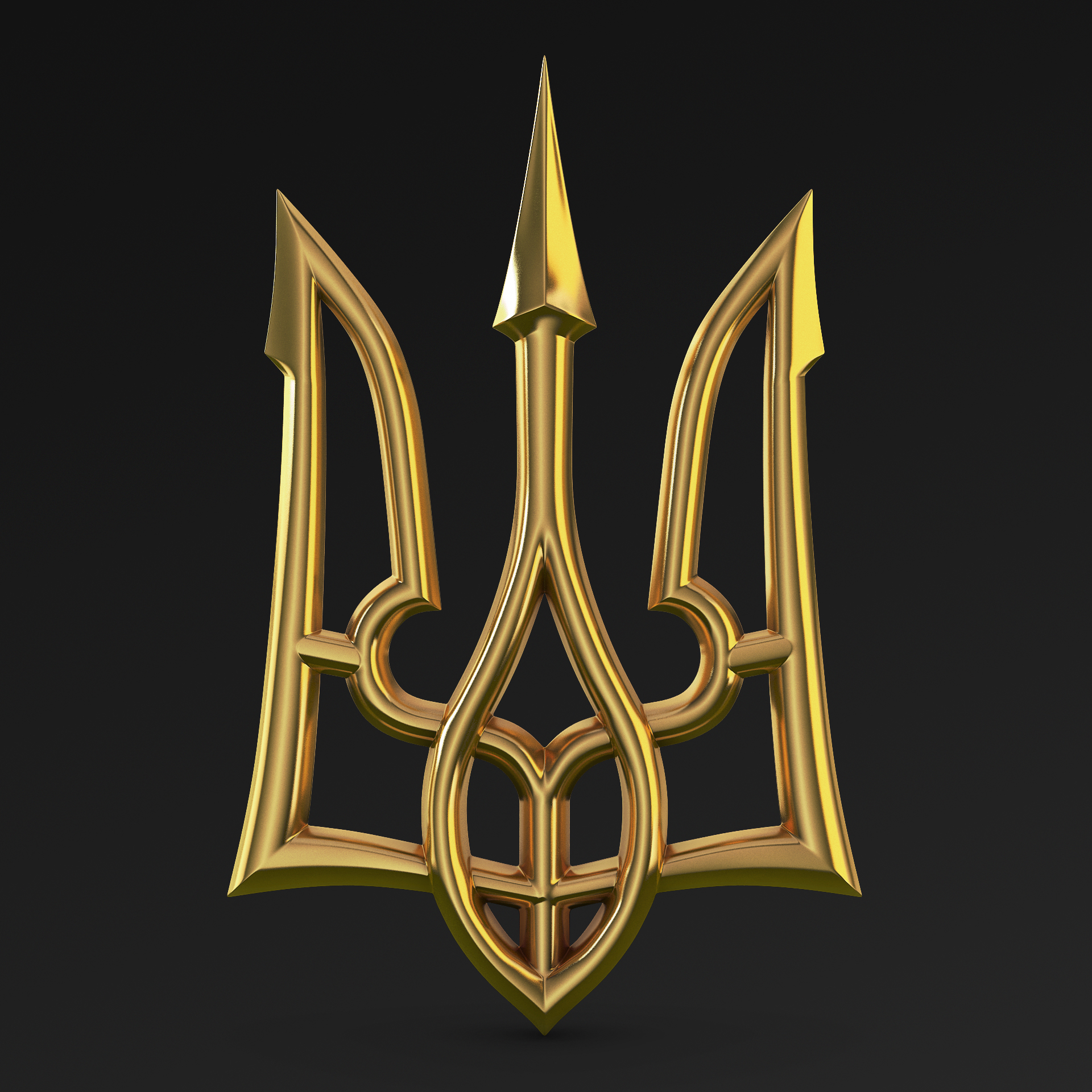 Stylized Ukrainian Tryzub M 3 by Zurel | 3DOcean