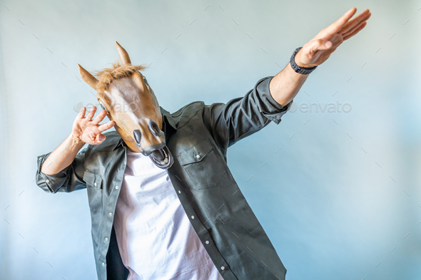 Man with horse head Stock Photo by dfuentesphotostock | PhotoDune