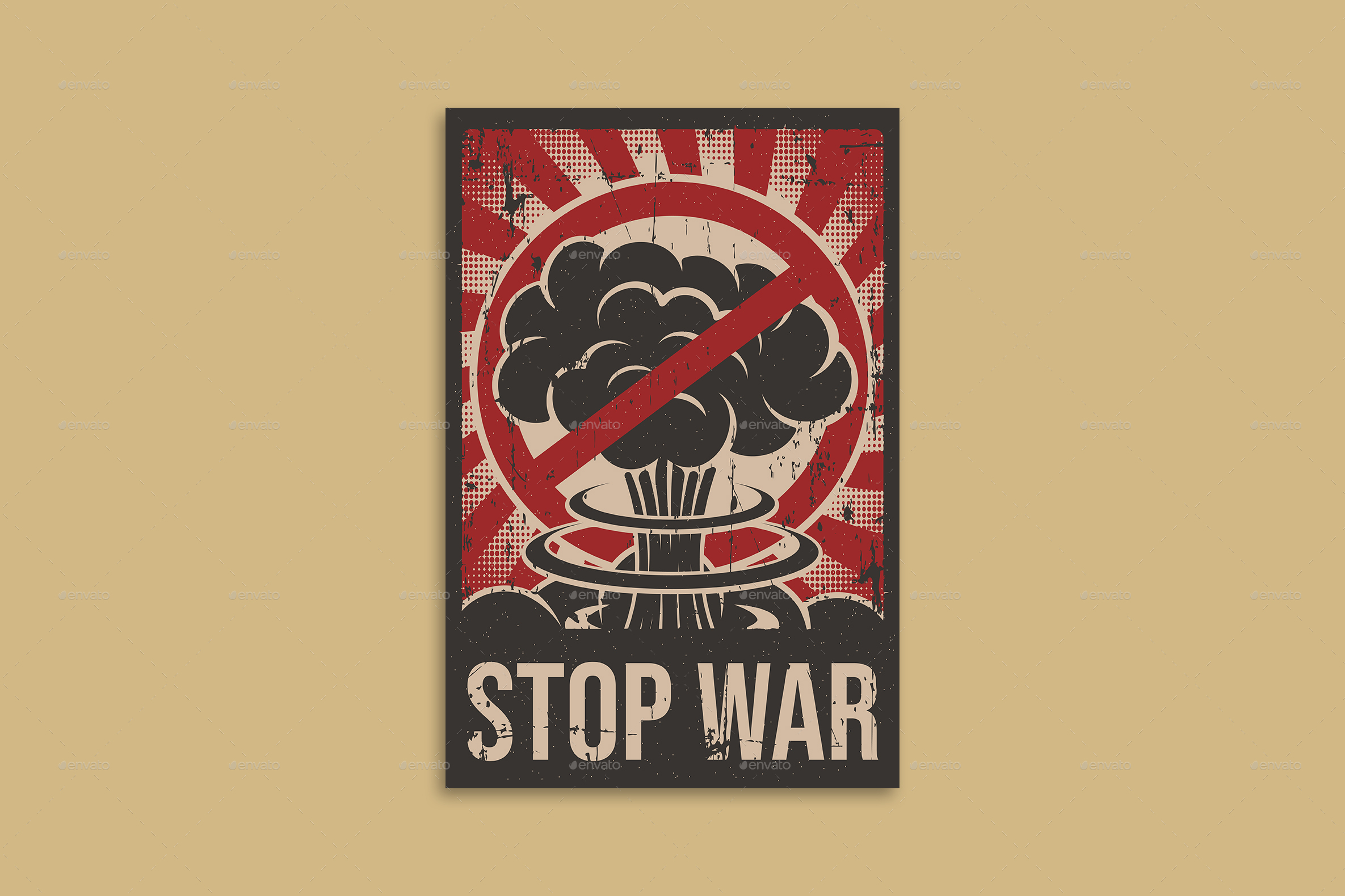 5 Vector Images of Retro Stop War Poster, Vectors | GraphicRiver